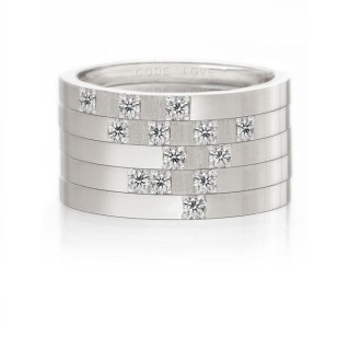 "SHINE" White Gold Union Ring CODE LOVE